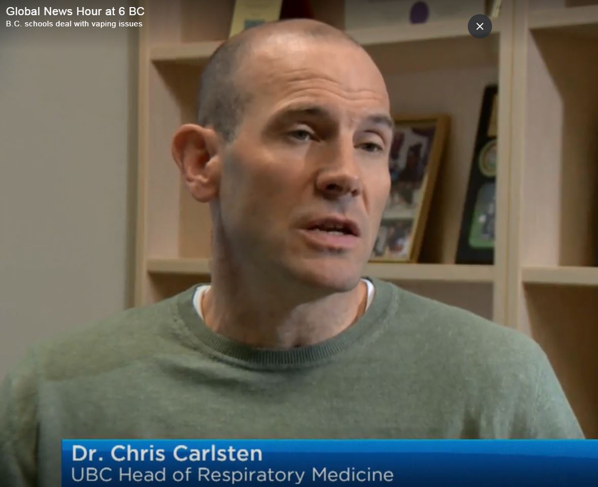 B.C. schools deal with vaping issues (Dr. Chris Carlsten) - The Daily Scan